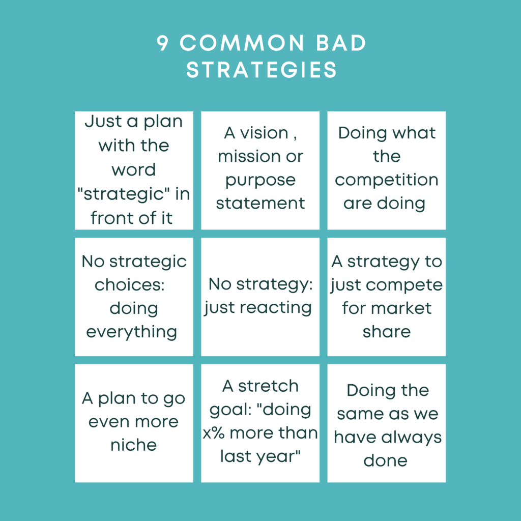 Do you have a bad strategy? | Sarah Robertson Consulting